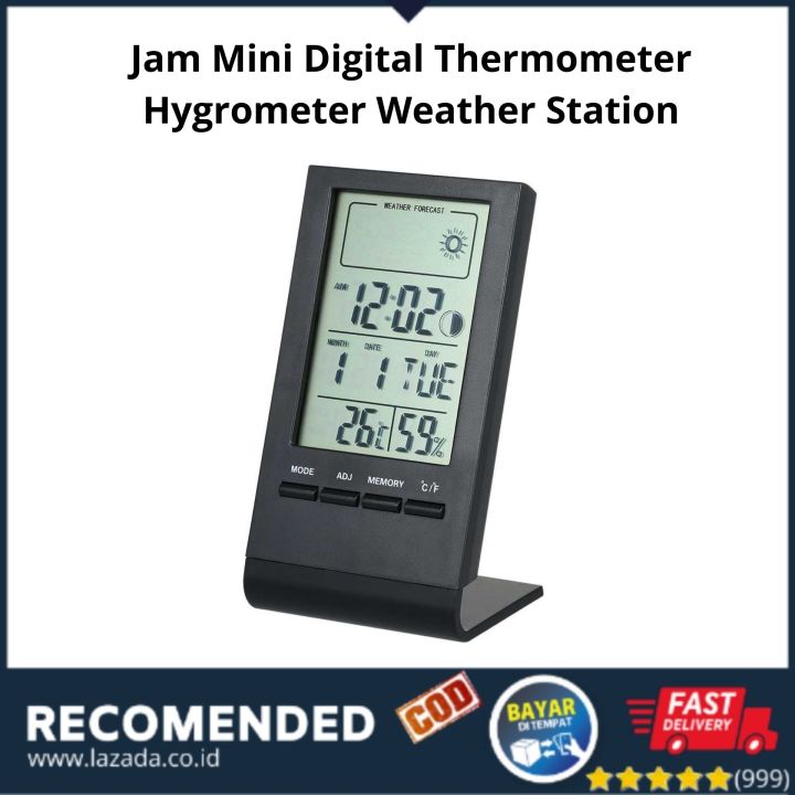 Jam Mini Digital Thermometer Hygrometer Weather Station / Alat Tool ...