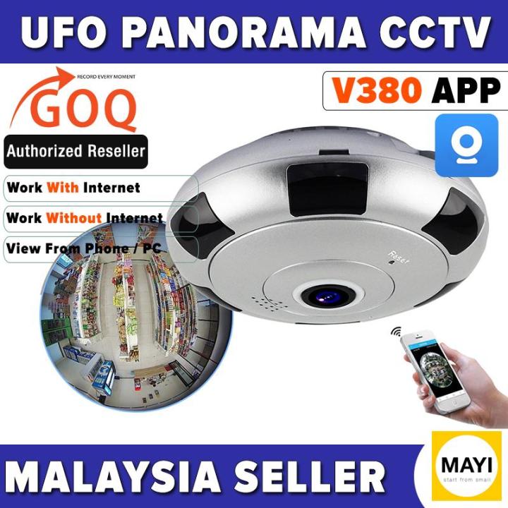 GOQ Mini UFO 360° Panorama View IP Security WiFi CCTV Camera Home ...