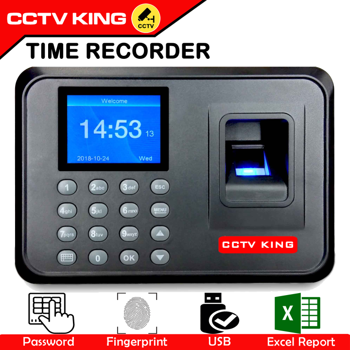 Compact Electronic Biometrics Time Recorder Machine Biometric Fingerprint Scanner Helps for ...