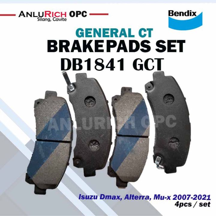 Brake Pads Front Isuzu Dmax / Alterra / Mu-x 2007-2021 BENDIX PART NO. DB1841 GCT | Lazada PH