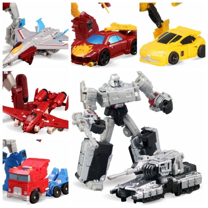 ETUALE Cartoon Transformation Robot Cars Model Toy Figures Transformer ...