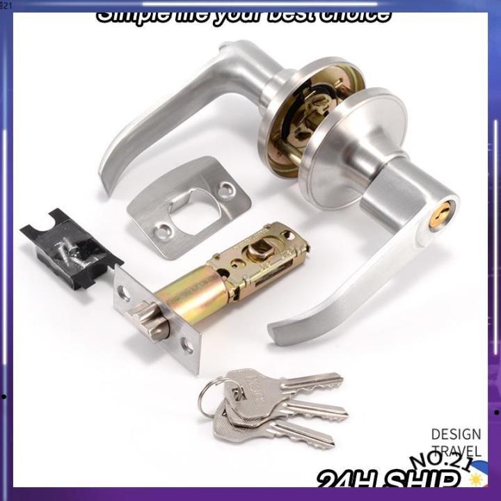 building ♬Door Lock Silent Set Door knob Lever Type Lockset Door Knob ...