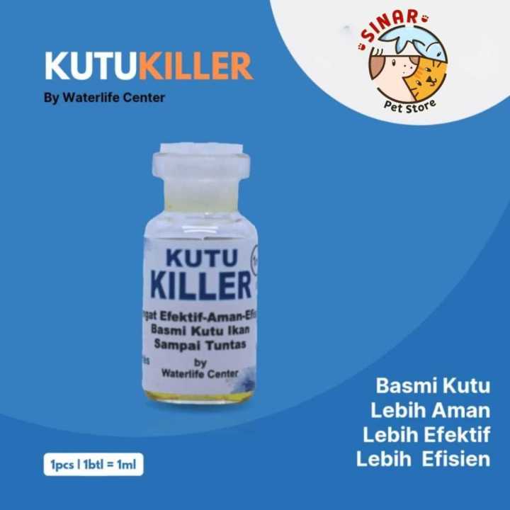 Kutu Killer - Obat Kutu Ikan Hias Aquarium Kolam Koi Arowana Koki 1ML ...