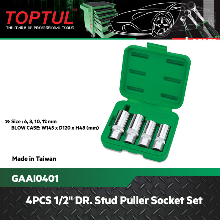 Toptul 4PCS 1/2" Drive Stud Puller Socket Set-GAAI0401 | Lazada PH