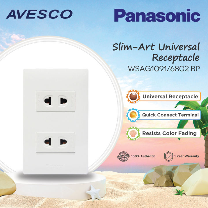 Panasonic Slim-art Universal Receptacle (WSAG1091/6802 BP) | Lazada PH