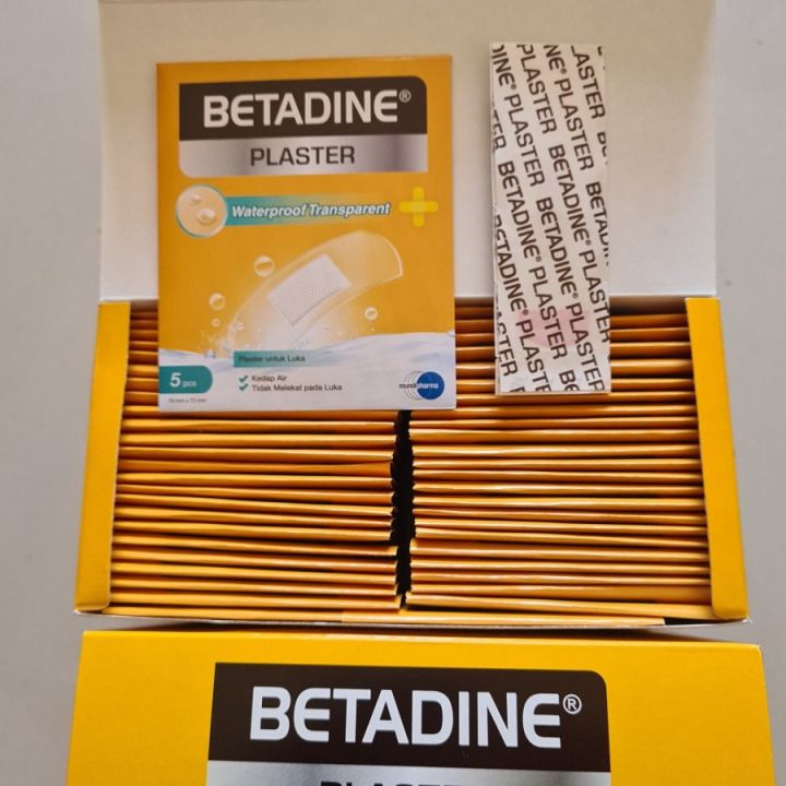 Betadine Plaster Waterproof Transparent / Plester Luka Transparan ...