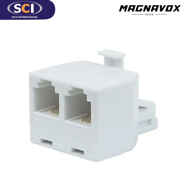 Magnavox Telephone Duplex Jack 1 Plug to 2 Jacks, 6P4C (STA-TC003 ...
