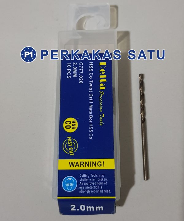 MATA BOR BESI STAINLESS DELTA 2.0MM 2MM 2.0 MM HSS COBALT DRILL | Lazada Indonesia