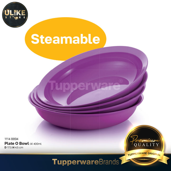 Tupperware Plate O Bowl (400ml) 4pcs | Lazada