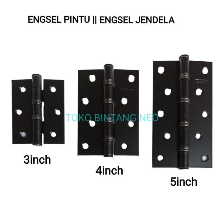 Engsel hitam Engsel pintu rumah Engsel jendela Engsel pintu | Lazada ...