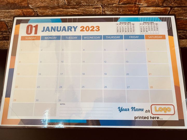 Table calendar 12 pages, Flat Calendar 2024 Desk Calendar 2024, Big ...