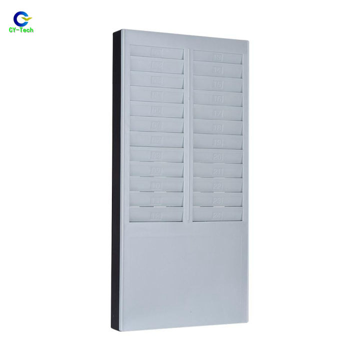 【CYT】Time Card Rack Wall Mount Holder 24 Pocket Slot for Attendance ...