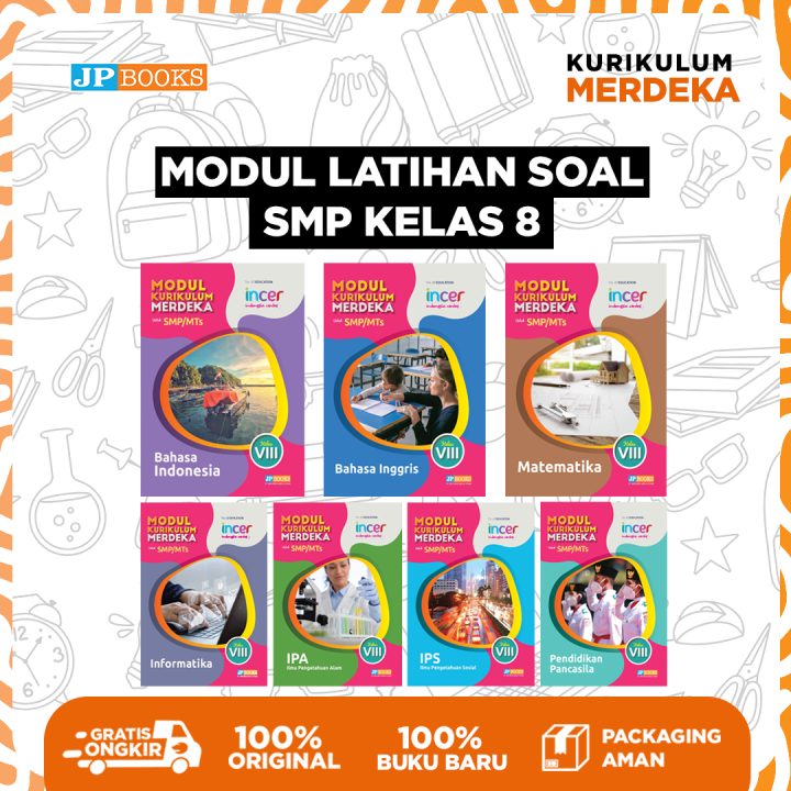 Buku Modul Latihan Soal Incer Penerbit JP Books [PLUS KUNCI JAWABAN] SMP Kelas 8 - Kurikulum ...