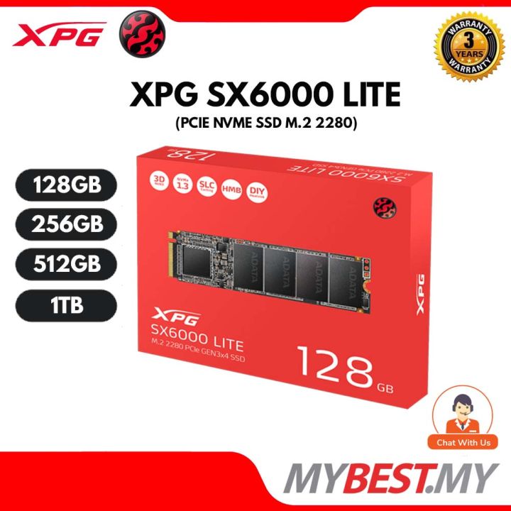 ADATA XPG SX6000 LITE / SX6000 PRO PCIE GEN3X4 M.2 2280 INTERNAL SSD ...
