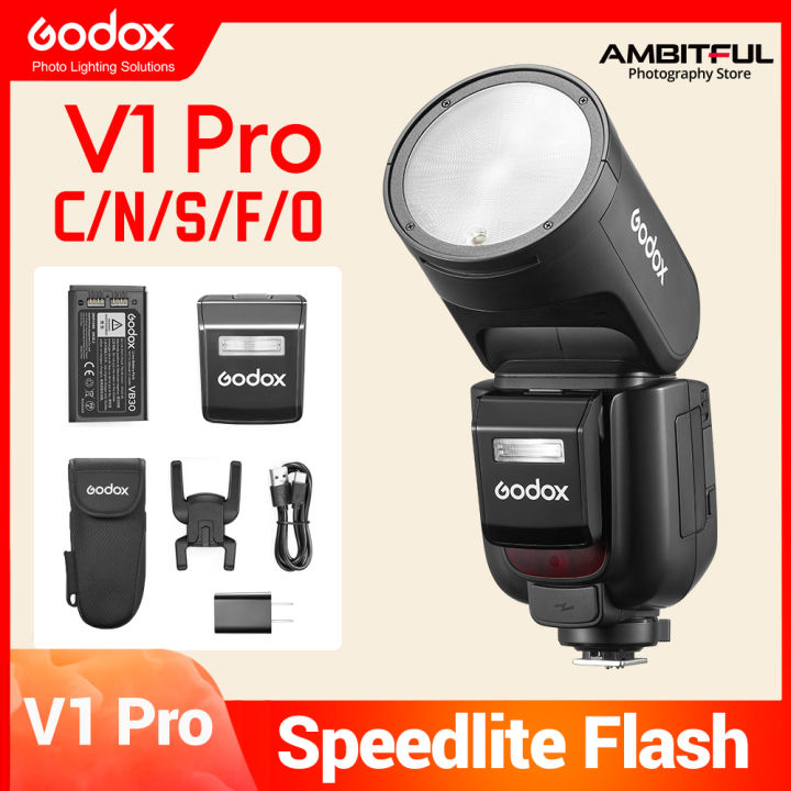 Godox V1 Pro Speedlight TTL HSS 1/8000s Li-ion Battery Speedlite Flash ...