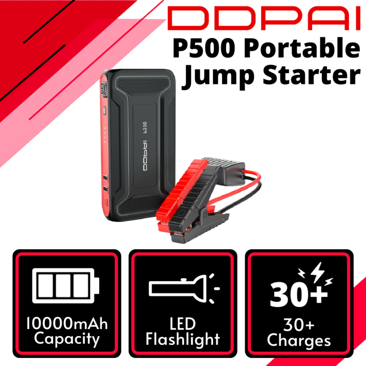 DDPAI P500 Portable Jump Starter Power Bank 10000 mAh 12V | Lazada