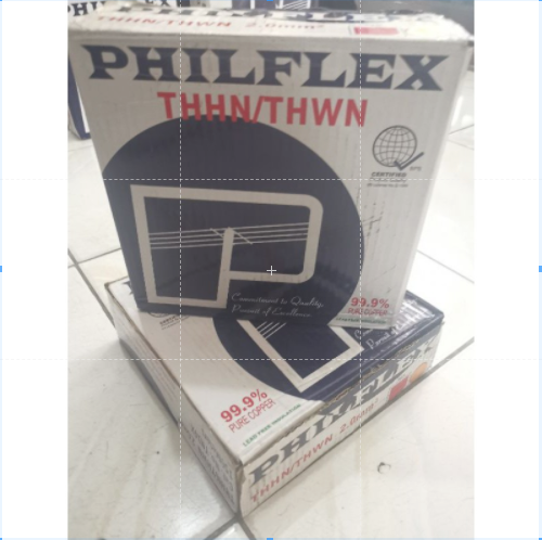 Philflex brand THHN standard copper wire,150meter/box. 14/7 2.0mm, 12/7 ...