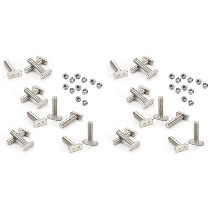 24Pcs T Slot Bolt Replacement,M10 x 25 Screws, A2-70 Rail Track Screws ...