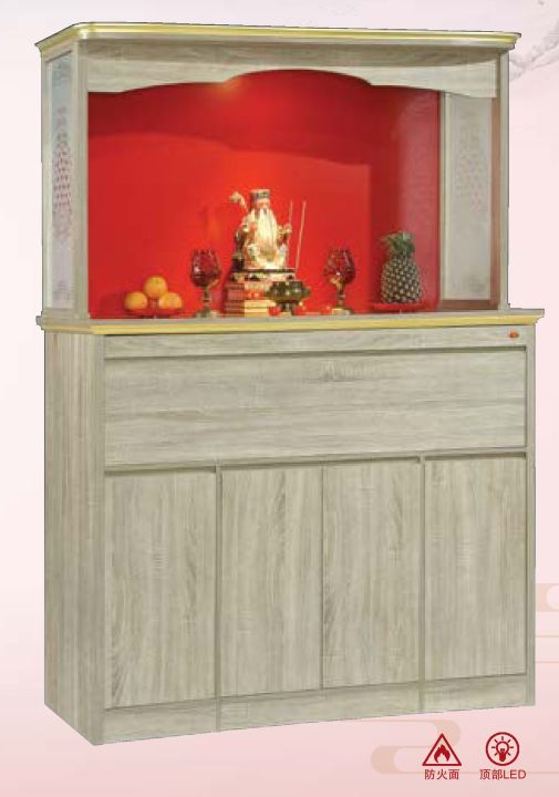 Full Solid Wood Chinese Feng Shui Prayer Altar Table Praying Cabinet ...