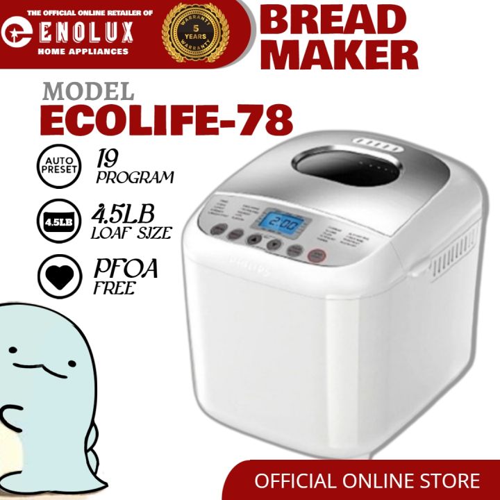 BREAD MAKER ECOLIFE 78 4.5L Smart Auto Bread Maker Machine | Lazada PH