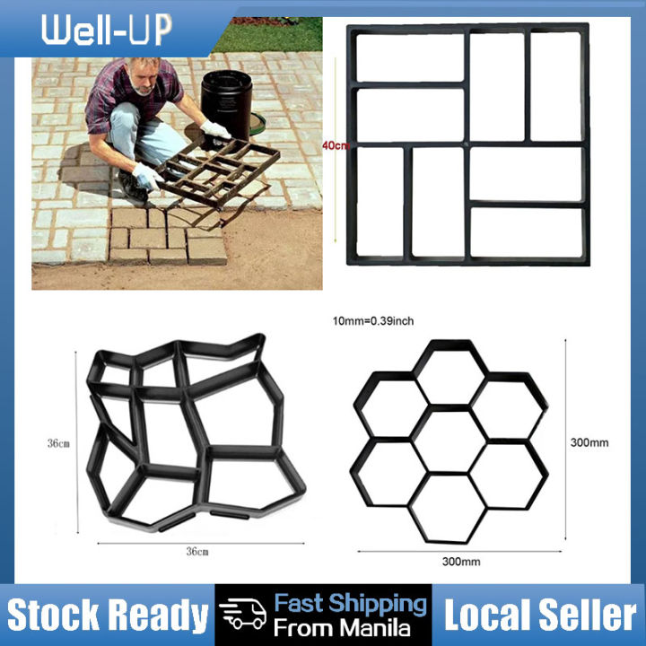 【Hexagon/Roma/Tile/Brick】DIY Concrete Molds Cement Molder Paving ...