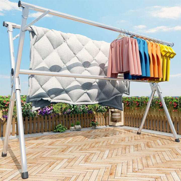 Foldable Sampayan Stainless Clothes Rack - Sturdy and Space-Saving ...