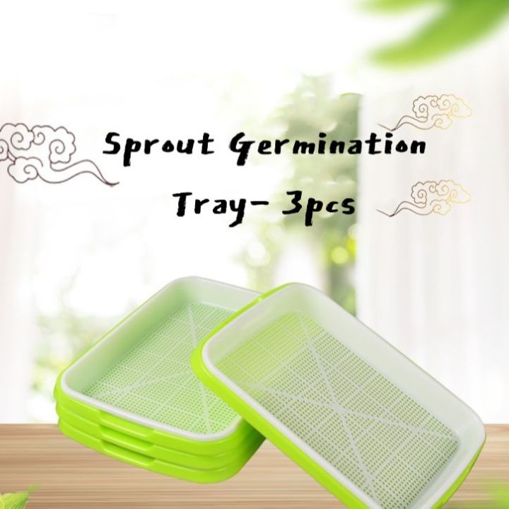 LHK 3pcs Sprout germination Tray/ 2 Layer Plants Seedling Germination ...