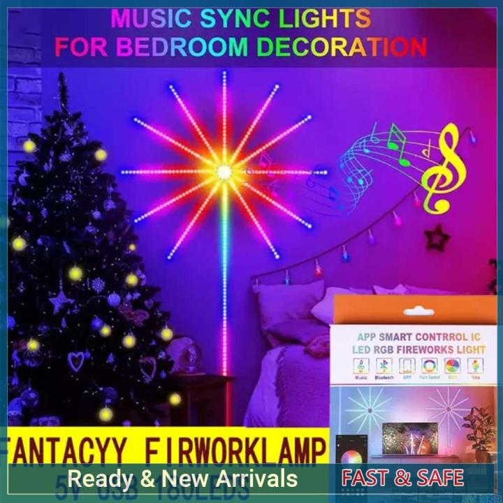 WiFi Bluetooth APP Smart Control Fireworks RGB Colorful Led Light ...