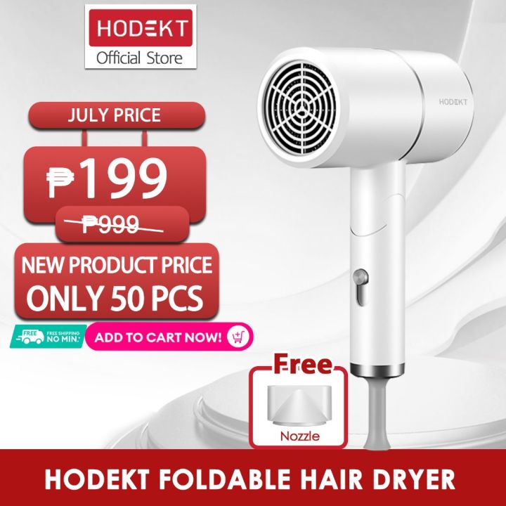HODEKT Foldable Hair Dryer Professional Blower Hair Dryer Portable ...