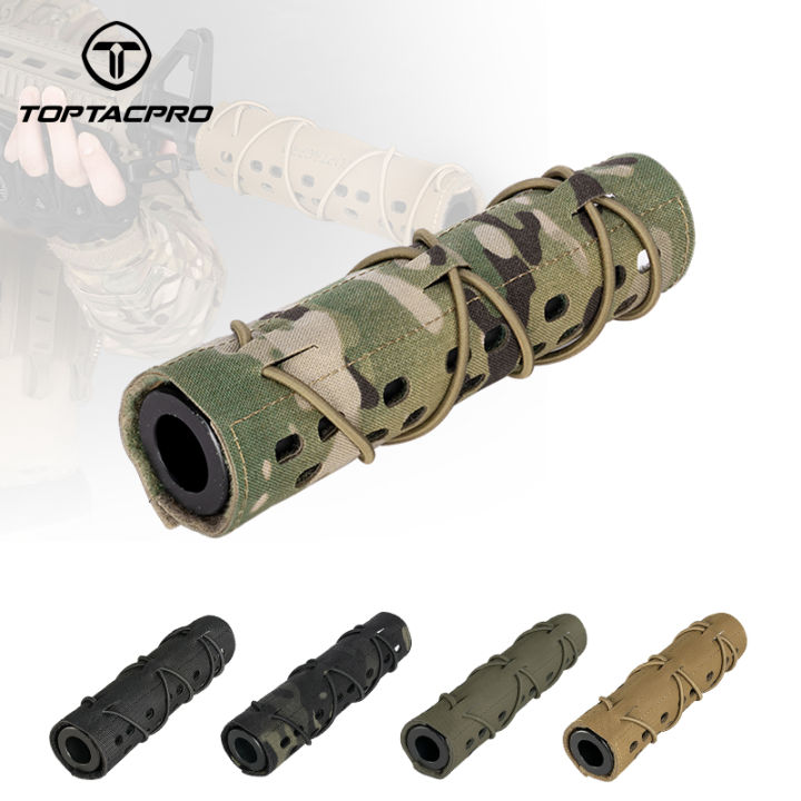 TOPTACPRO Tactical Suppressor Cover Silencer Protective Muffler Cover ...