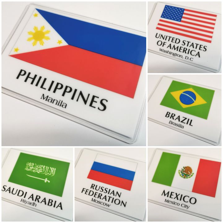 Flags of the World with Capital Flash Card Laminated Complete 198pcs ...
