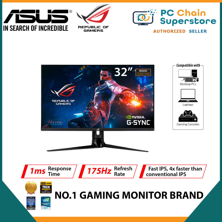 ASUS ROG Swift PG329Q Gaming Monitor – 32 inch WQHD (2560 x 1440), Fast ...