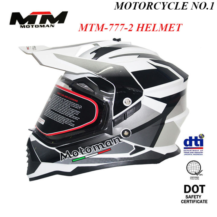 MTM helmet 777-2 offroad with dual visor full face motorcycle helmet ...