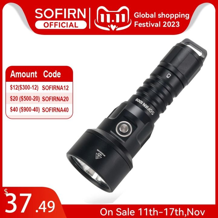 New Sofirn SD09 Diving Flashlight 3400Lm Powerful 21700 Rechargeable Underwater Deep Scuba Torch ...