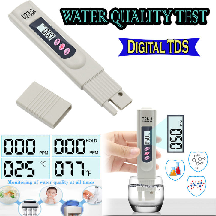 Beauty 1PC TDS Meter TDS-3 Alat Ukur Kadar Air Akurat Deteksi Air ...