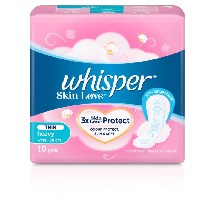 Whisper Skin Love Sanitary Napkin with Wings (10 pads) [All Day ...