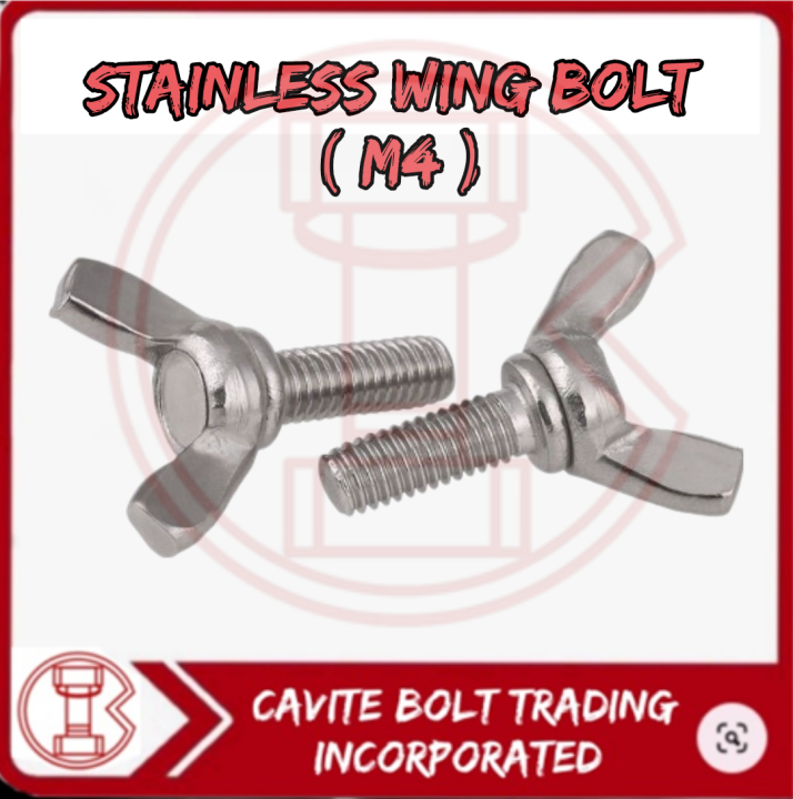 STAINLESS WING BOLT (M4) 3 PCS | Lazada PH