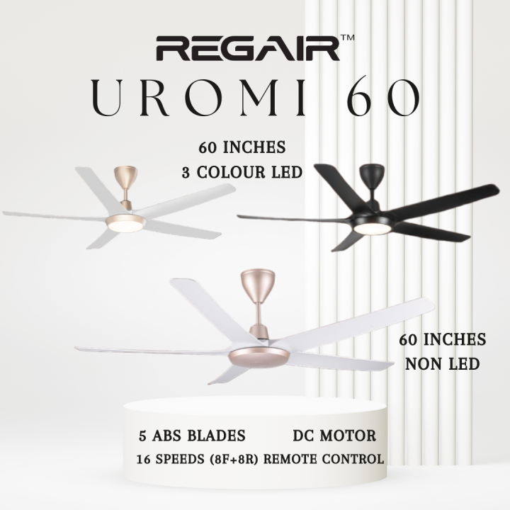Regair Inovo Uromi 60 LED 60" Ceiling Fan With Led Light Remote Control ...