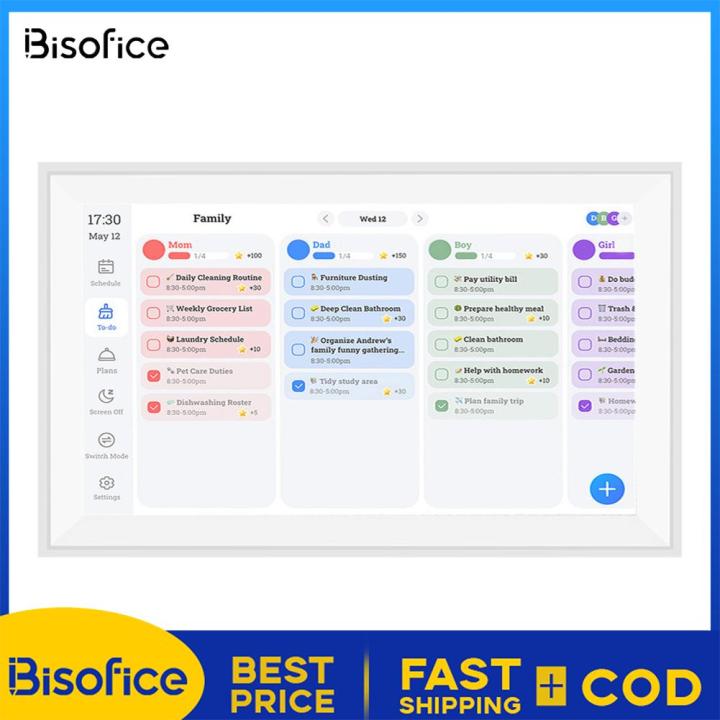 Bisofice 15.6 Inch Smart Digital Calendar 1080P Full HD Interactive ...