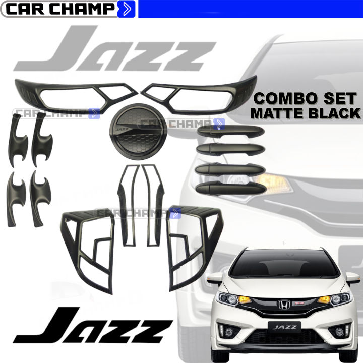 Honda Jazz 2014 to 2022 (GK) Combo Set Garnish Cover Matte Black 2015 ...