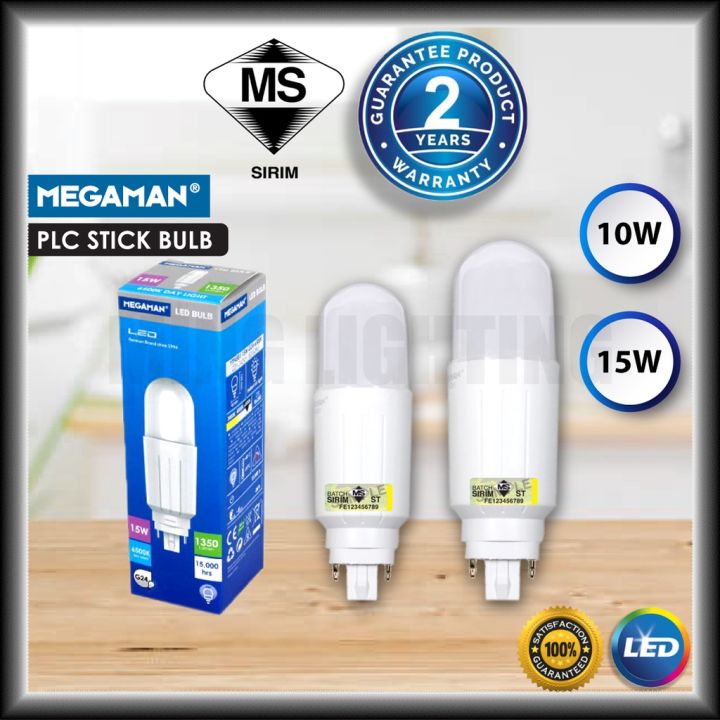 [SIRIM] MEGAMAN LED PLC Bulb 10W 15W Mentol Wall Light Table Lamp ...