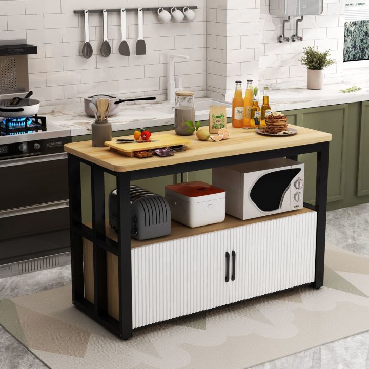 Movable Kitchen Island Table Kitchen Storage Rack Island Kitchen island ...