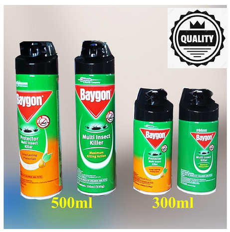 Baygon Multi-Insect Aerosol Spray 300ml or 500ml Mosquito, Cockroach ...