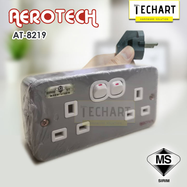 13A Double Metal Clad 3 pin switch socket outlet (Sirim Approved) Made ...