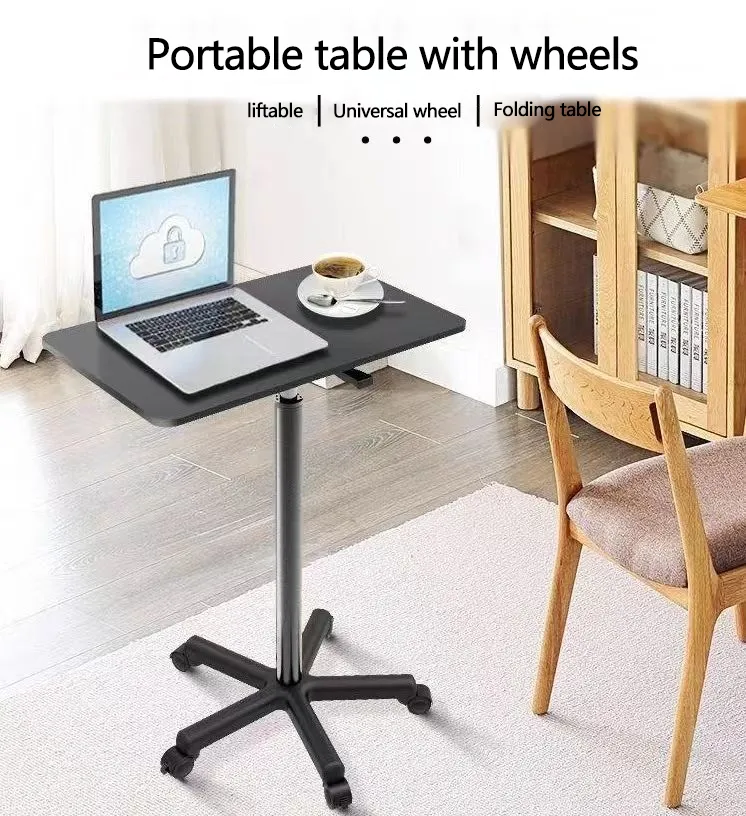 Mobile lifting table standing work table sofa bedside table mobile ...