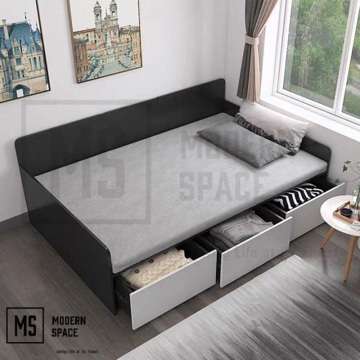 [PRE-ORDER] ERWIN Modern Storage Bed Frame [ETA 4-7 WEEKS] | Lazada ...