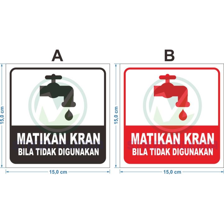 STIKER VINYL MATIKAN KRAN (DIJUAL SATUAN) | Lazada Indonesia