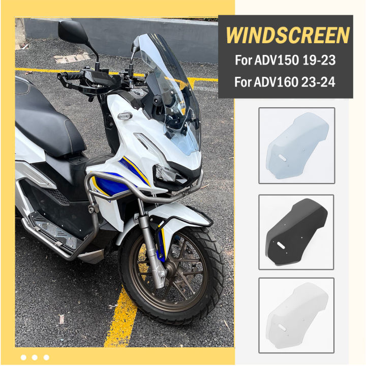 Allotmark Windscreen Windshield Flyscreen Wind Screen Deflector Protector For Honda ADV150 ADV ...