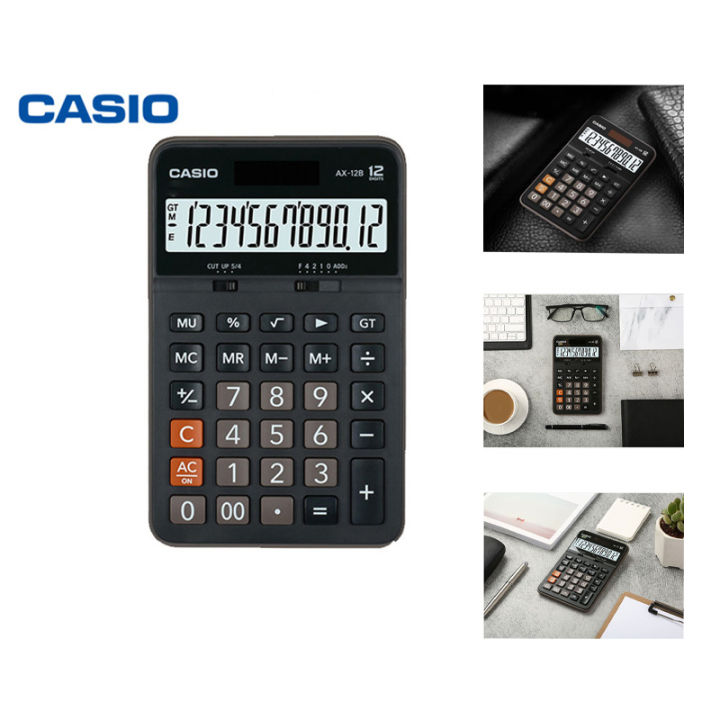 Casio Desktop Calculator Scientific Calculator Black Heavy Duty AX-12B Calculators | Lazada PH