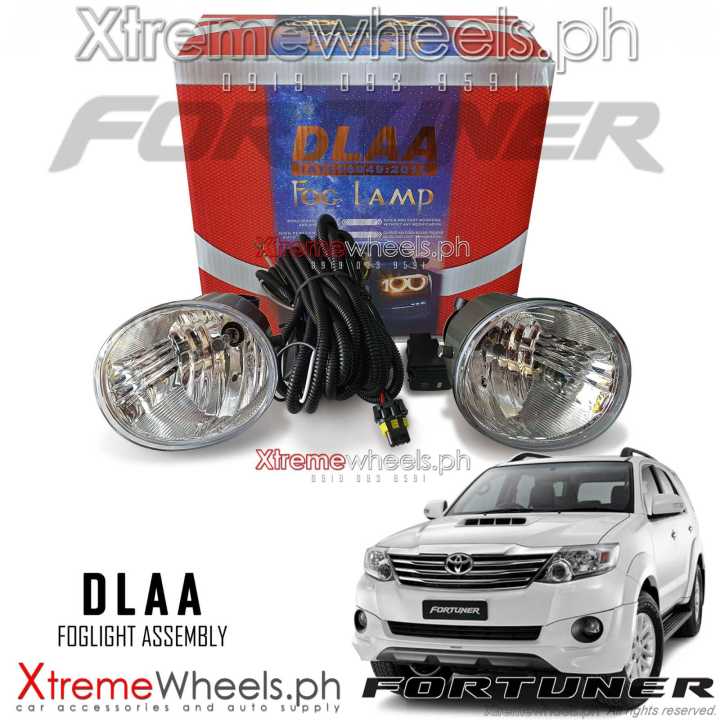 TOYOTA FORTUNER 2005 -2015 100% WATER PROOF FOG LIGHT ASSEMBLY complete ...